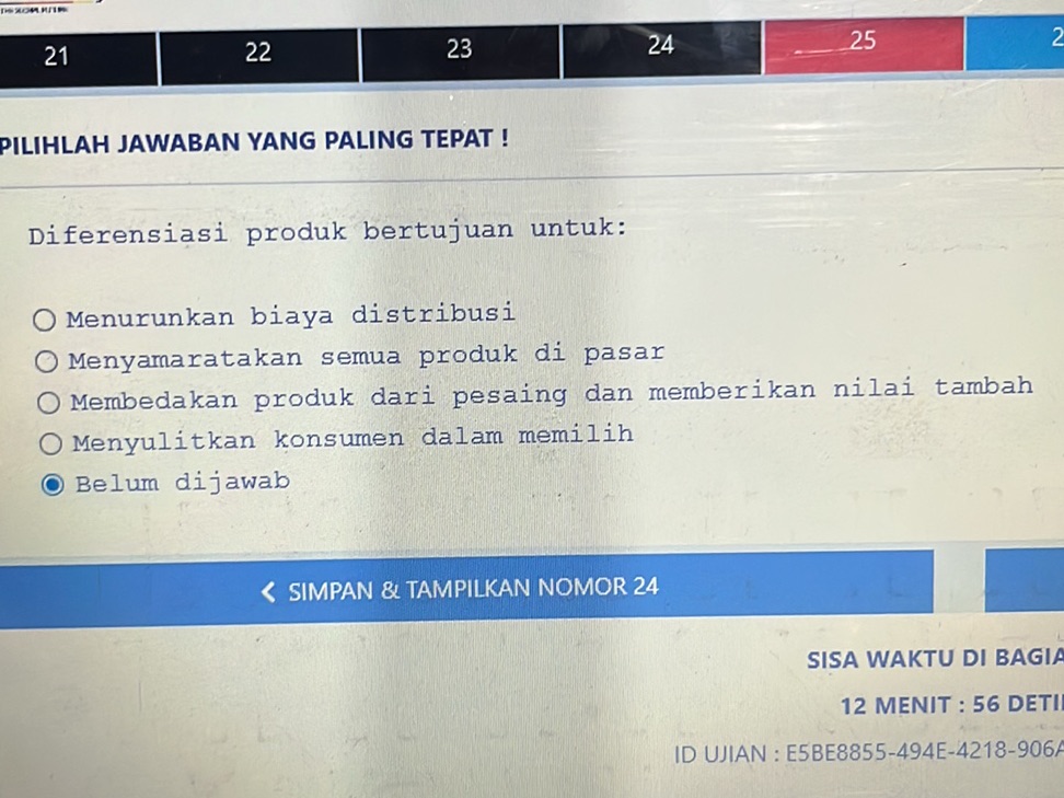 Diferensiasi produk bertujuan untuk: | StudyX