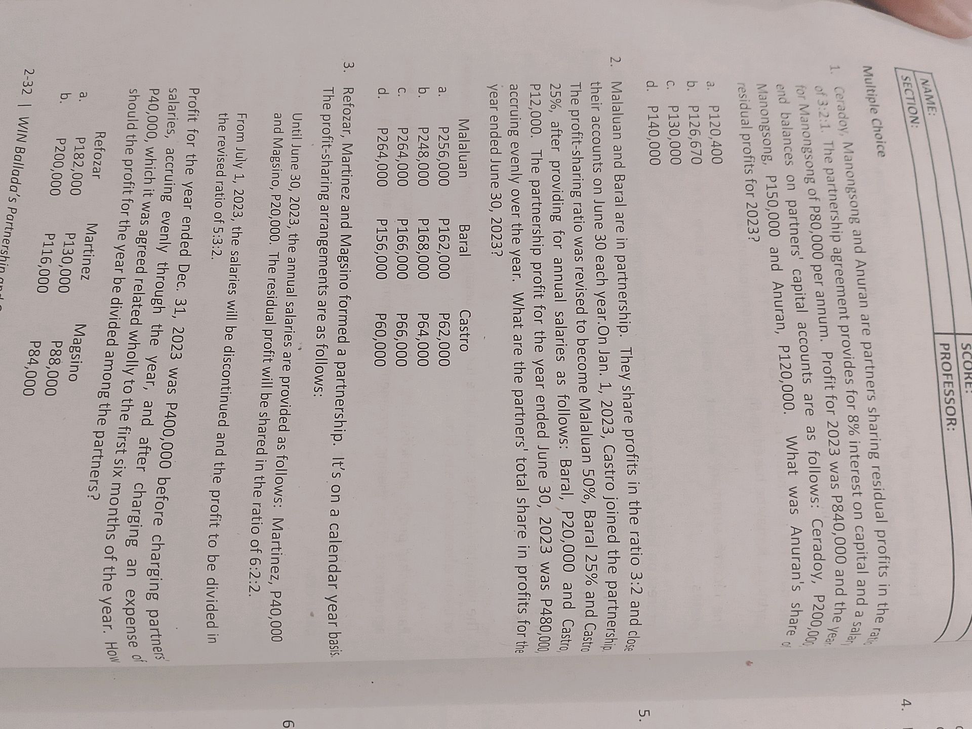 1. Ceradoy, Manongsong and Anuran are | StudyX