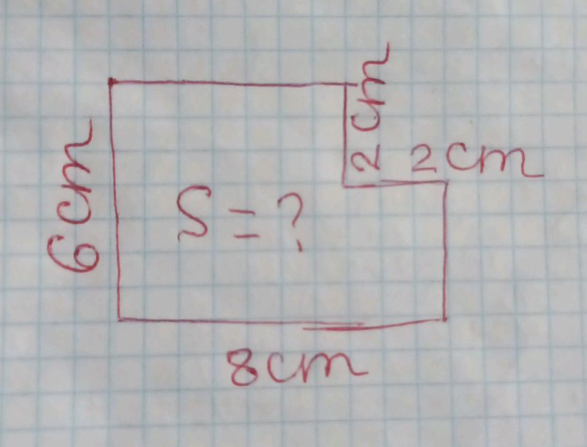 Calculate the area (S) of the shape. | StudyX