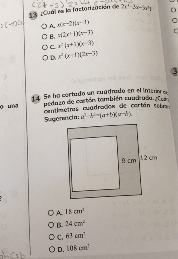 ¿Cuál es la factorización de $2x^3 - 3x