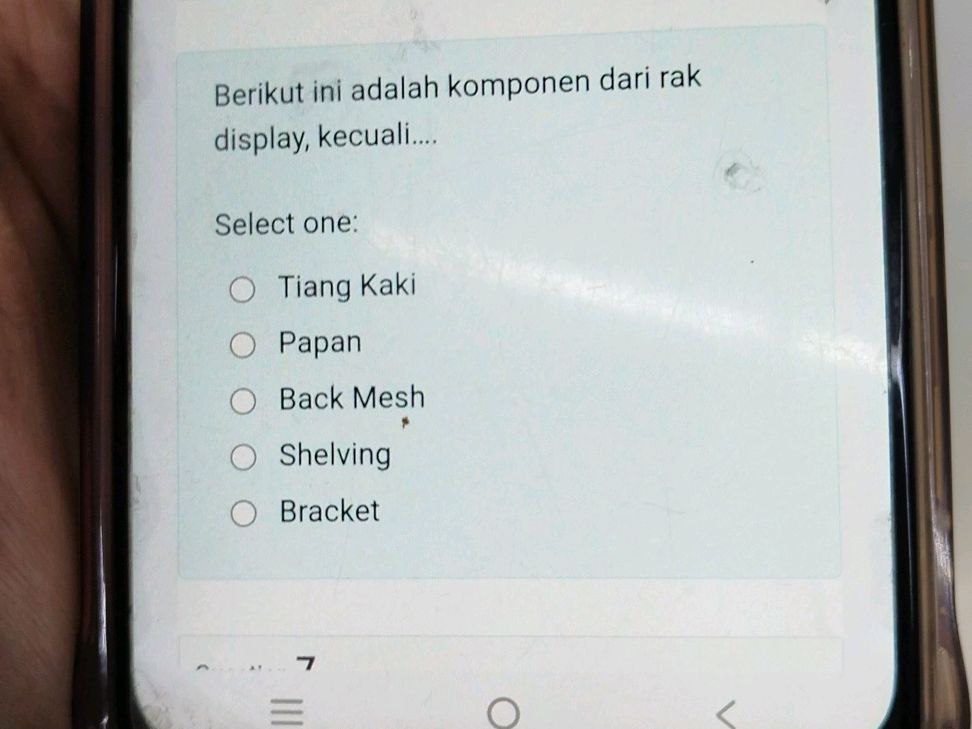 Berikut ini adalah komponen dari rak | StudyX
