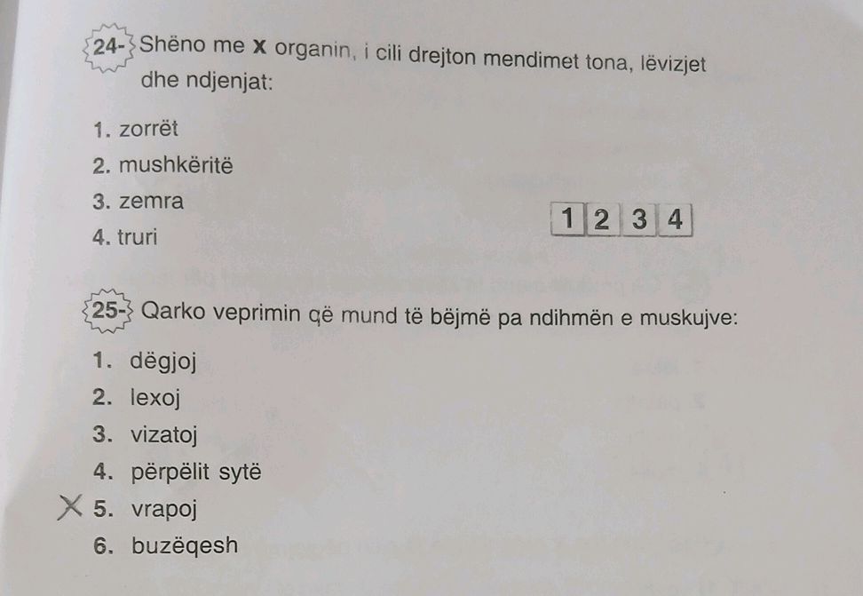 24- Shëno me x organin, i cili drejton | StudyX