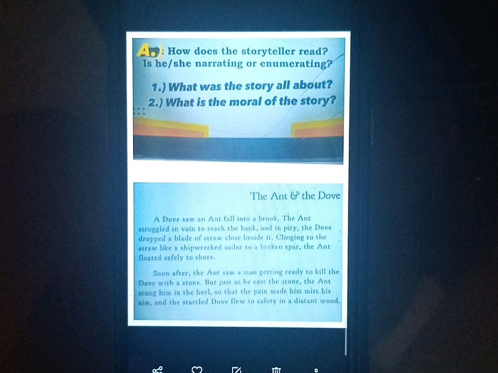 A: How does the storyteller read? Is he/she | StudyX