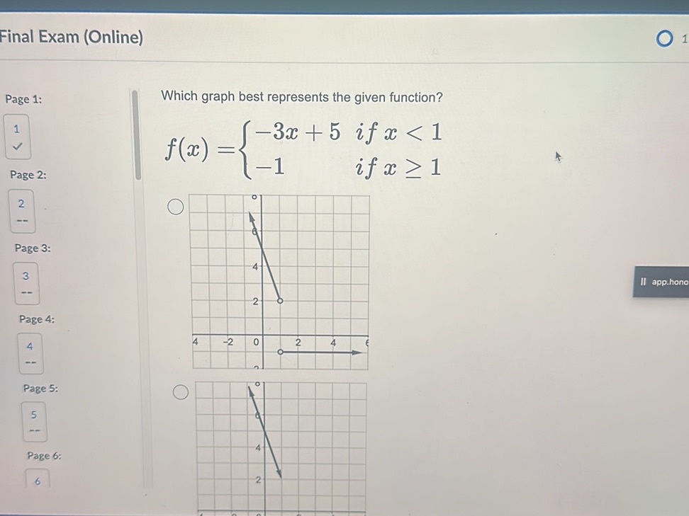 Which graph best represents the given | StudyX