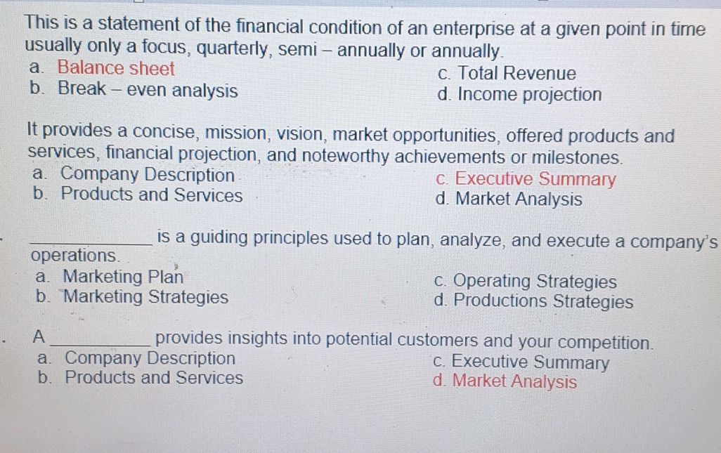 This is a statement of the financial | StudyX