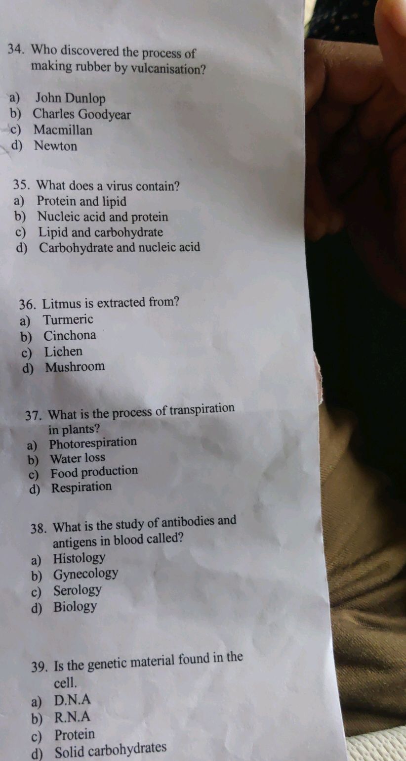 34. Who discovered the process of making | StudyX