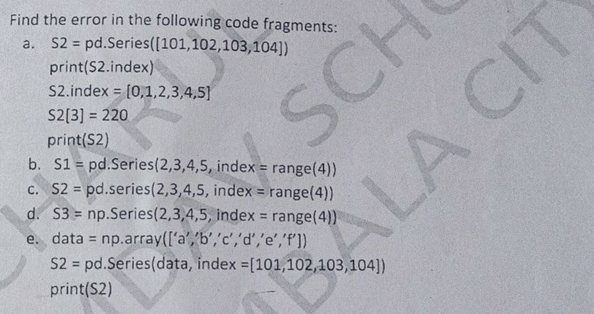 Find the error in the following code
