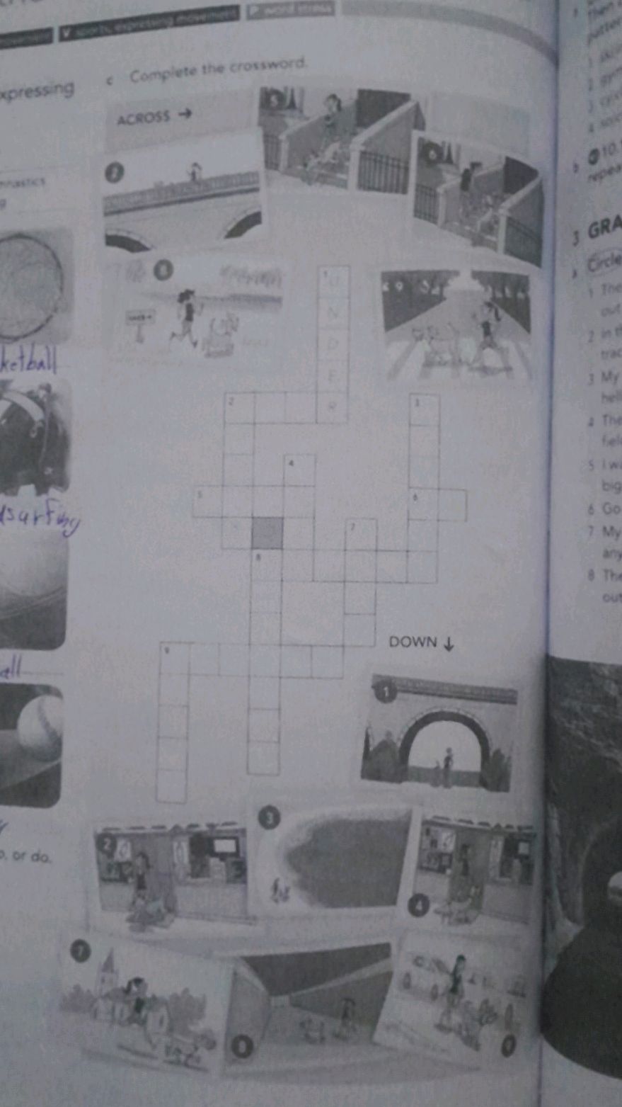c Complete the crossword. ACROSS -> DOWN -> | StudyX