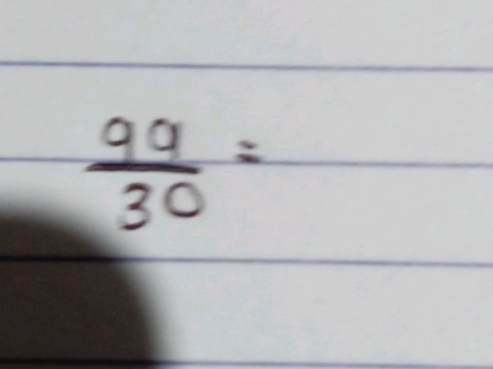 Calculate 99 divided by 30 | StudyX