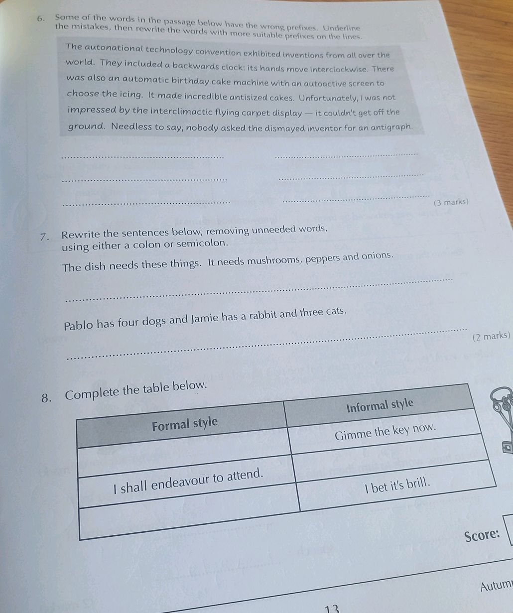 6. Some of the words in the passage below | StudyX