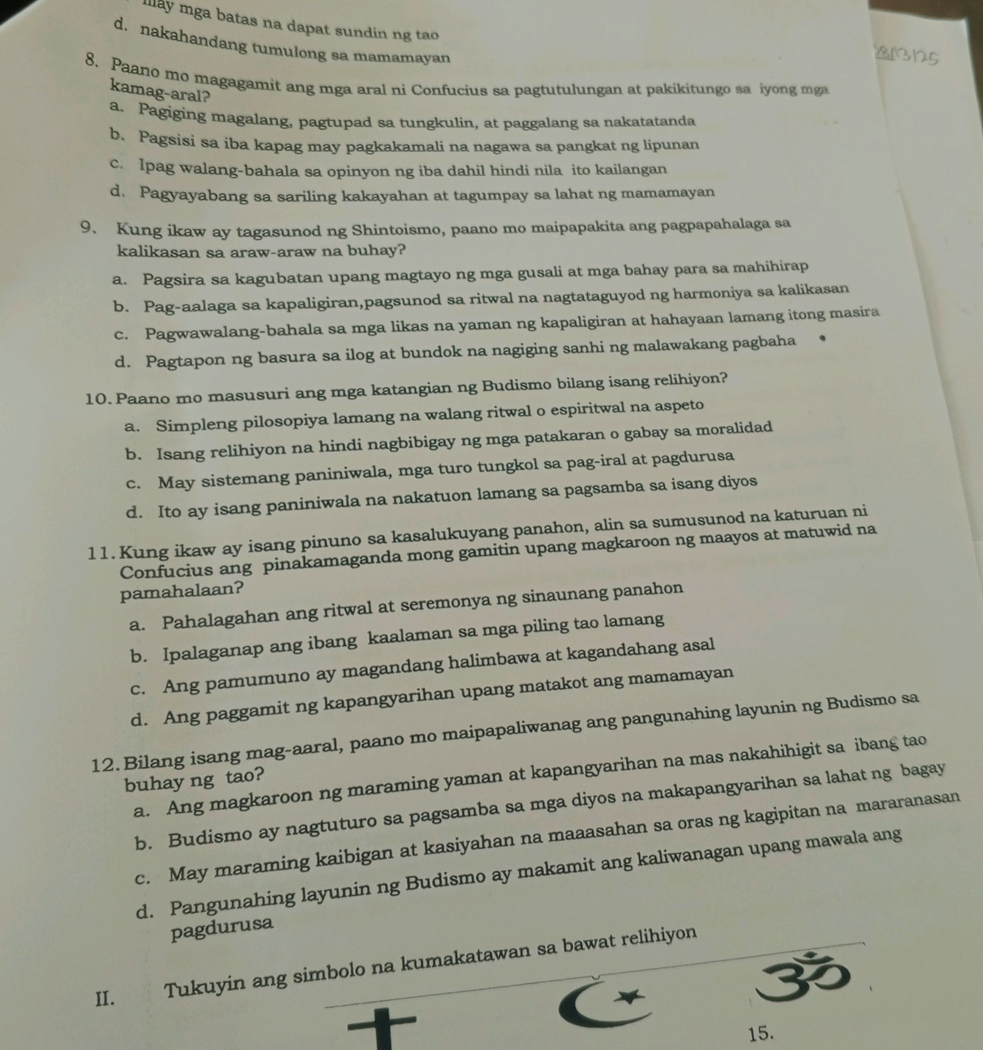 8. Paano mo magagamit ang mga aral ni | StudyX