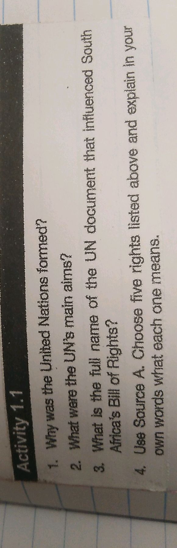 1. Why was the United Nations formed? 2. | StudyX