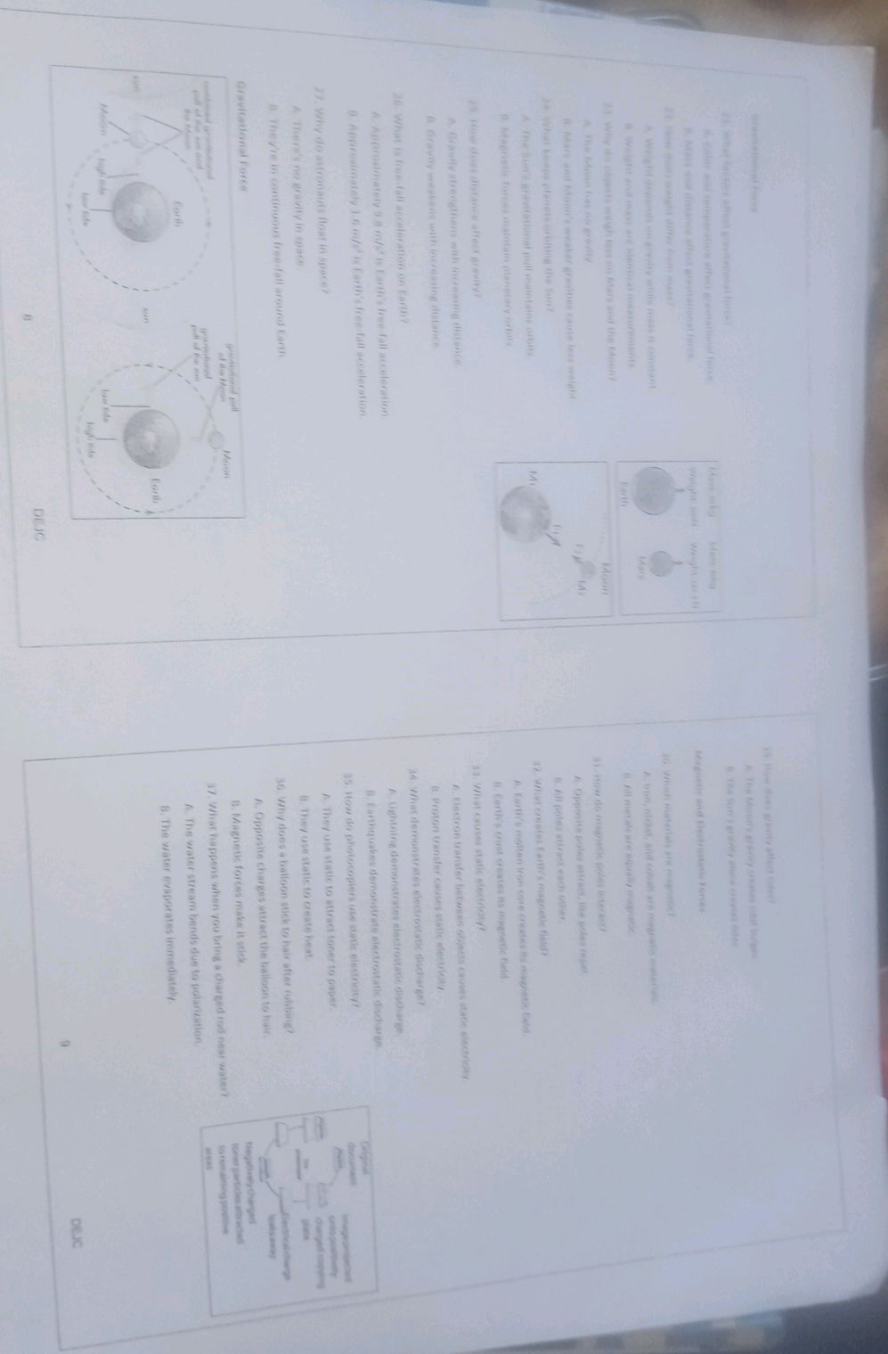 21. How does gravity affect tides? A. The | StudyX