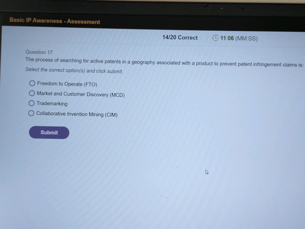 Basic IP Awareness - Assessment 14/20
