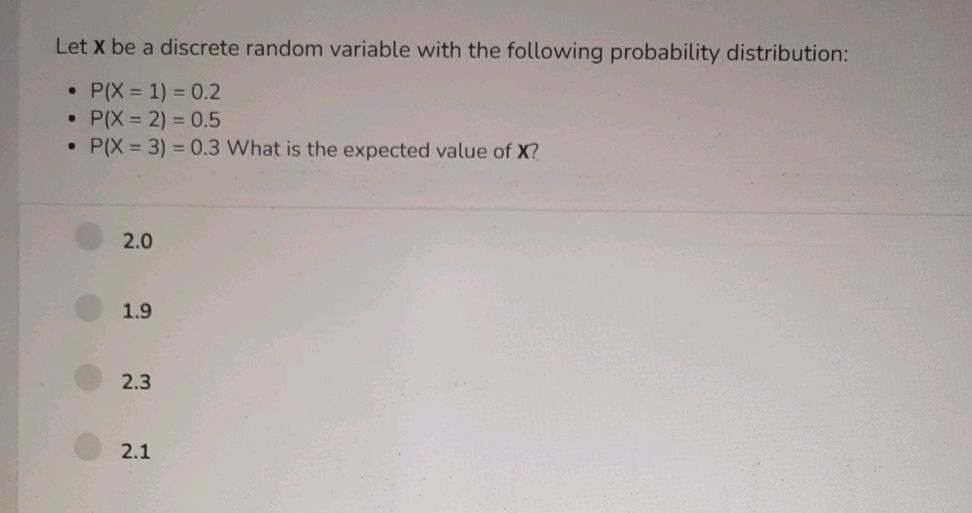Let X be a discrete random variable with the | StudyX
