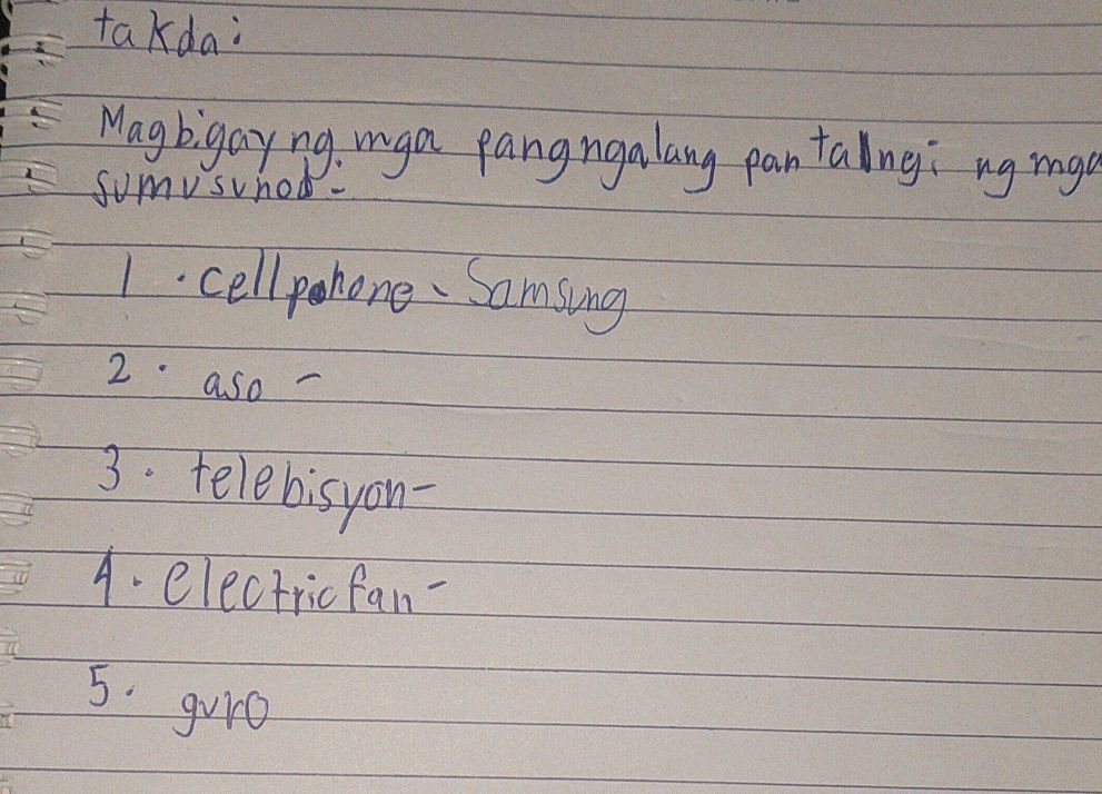 Magbigay ng mga pangngalang pantangi ng mga | StudyX