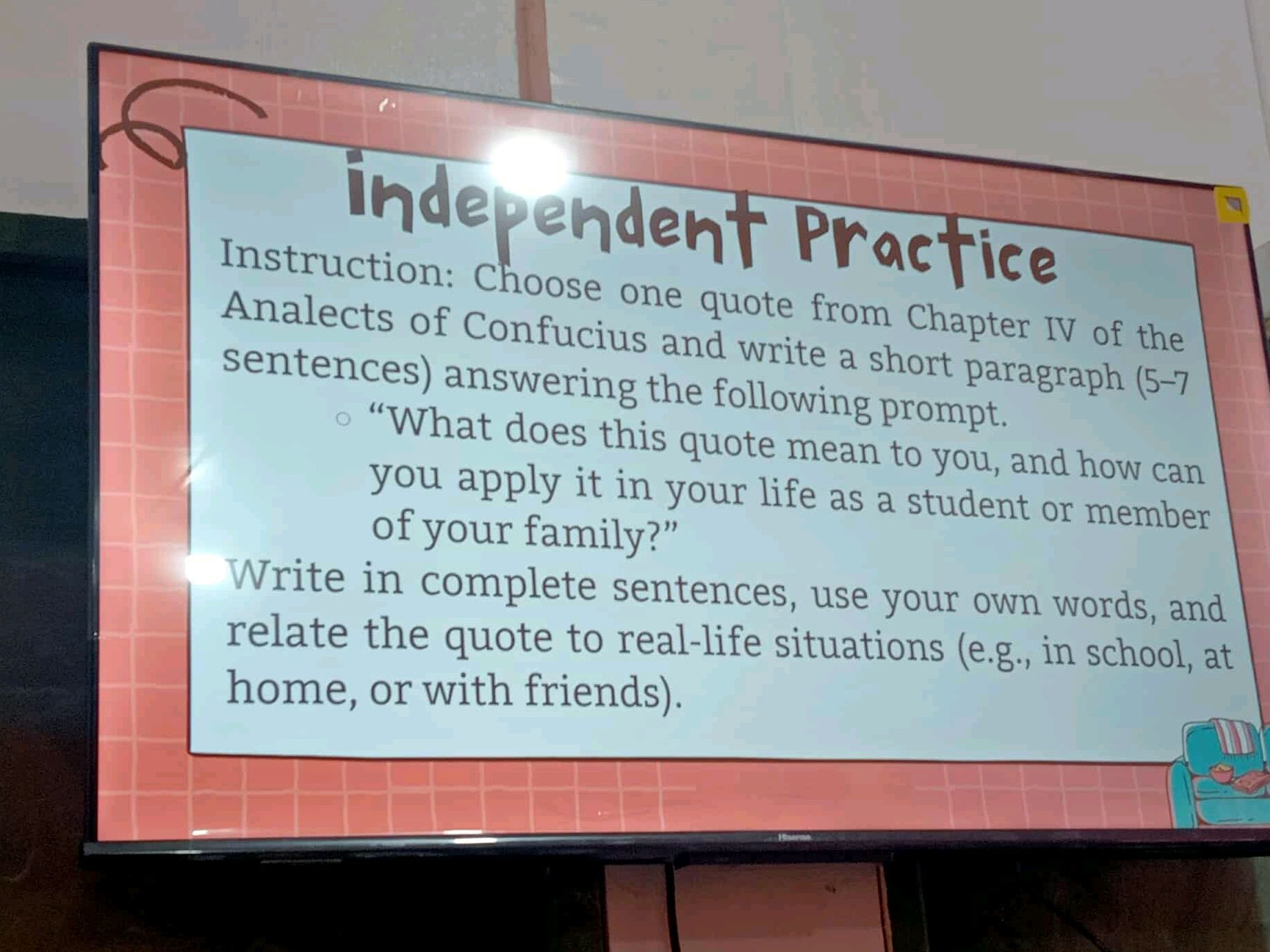 Instruction: Choose one quote from Chapter