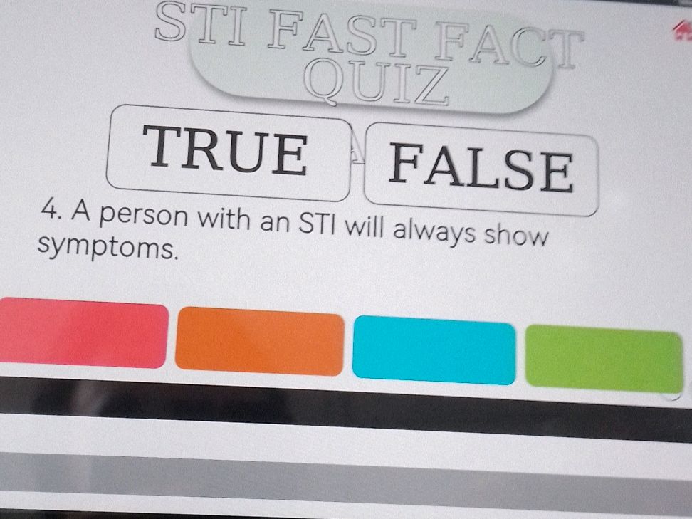 A person with an STI will always show