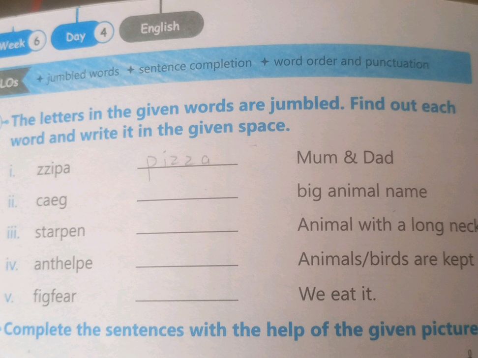 The letters in the given words are jumbled. | StudyX