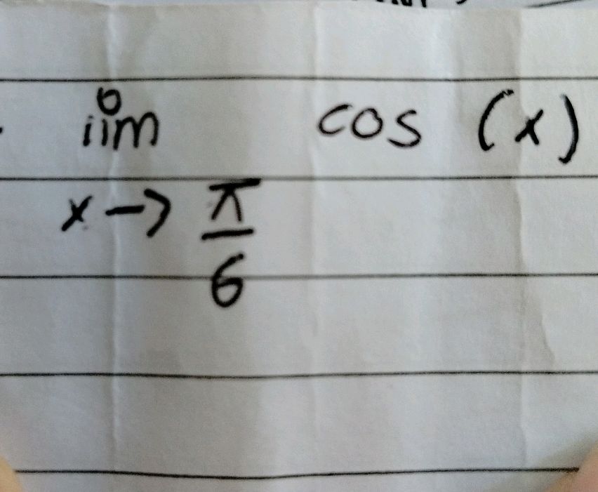 Calculate the limit of cos(x) as x