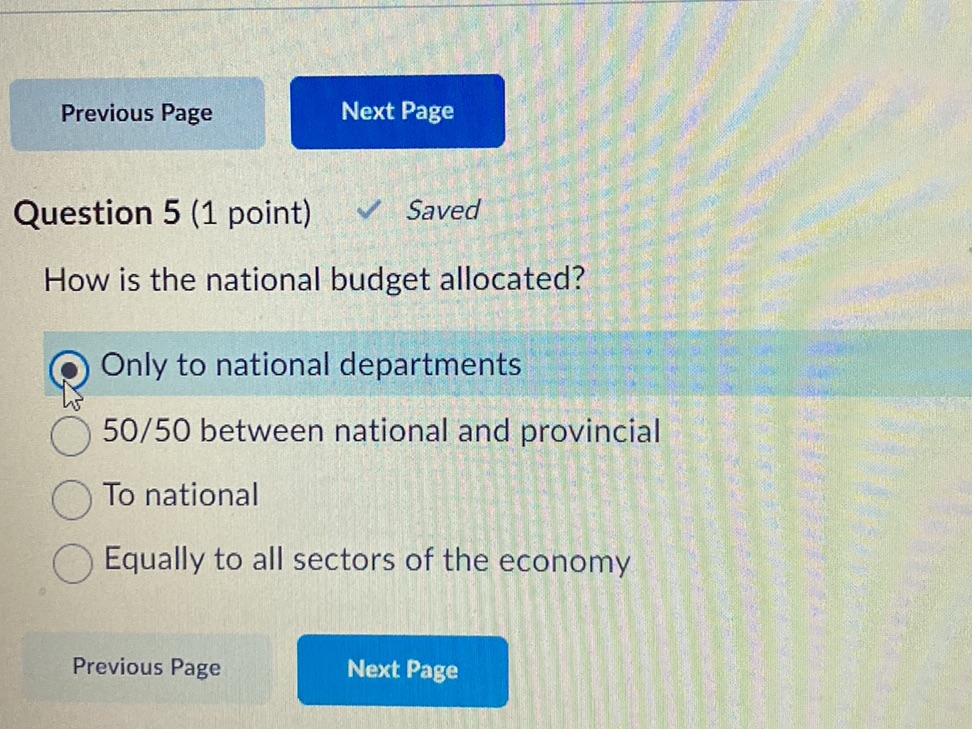 How is the national budget allocated? Only