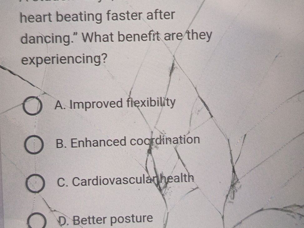 heart beating faster after dancing." What