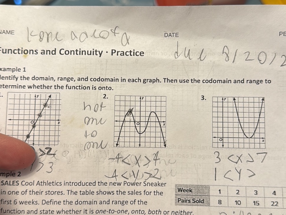 NAME kone adeofa DATE dul 8/20/2 Functions | StudyX