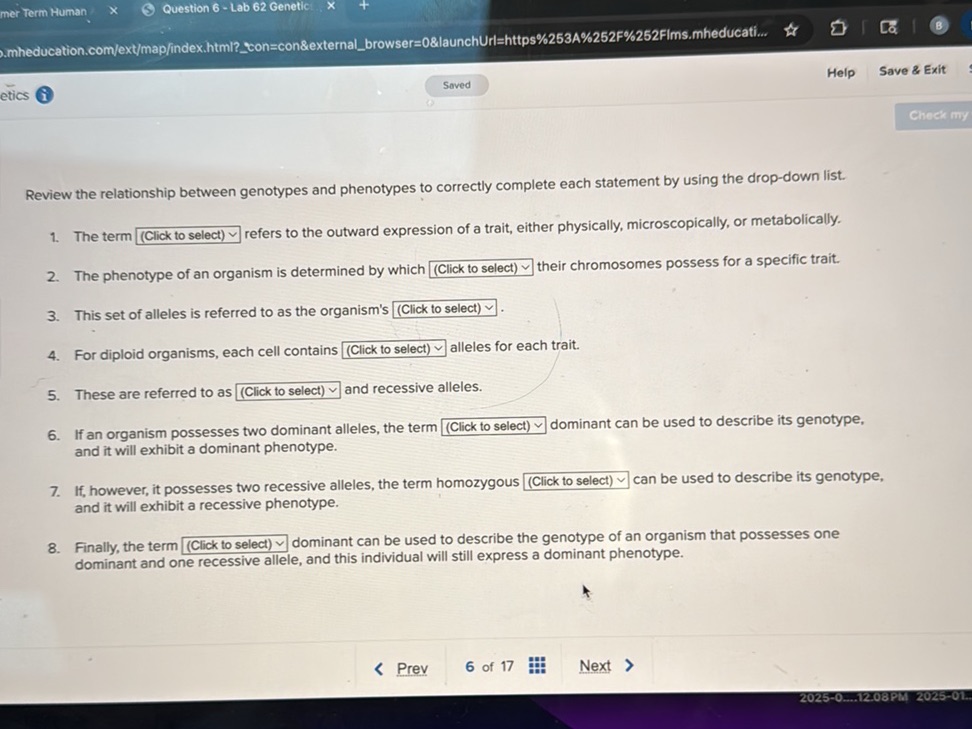 Review the relationship between genotypes | StudyX
