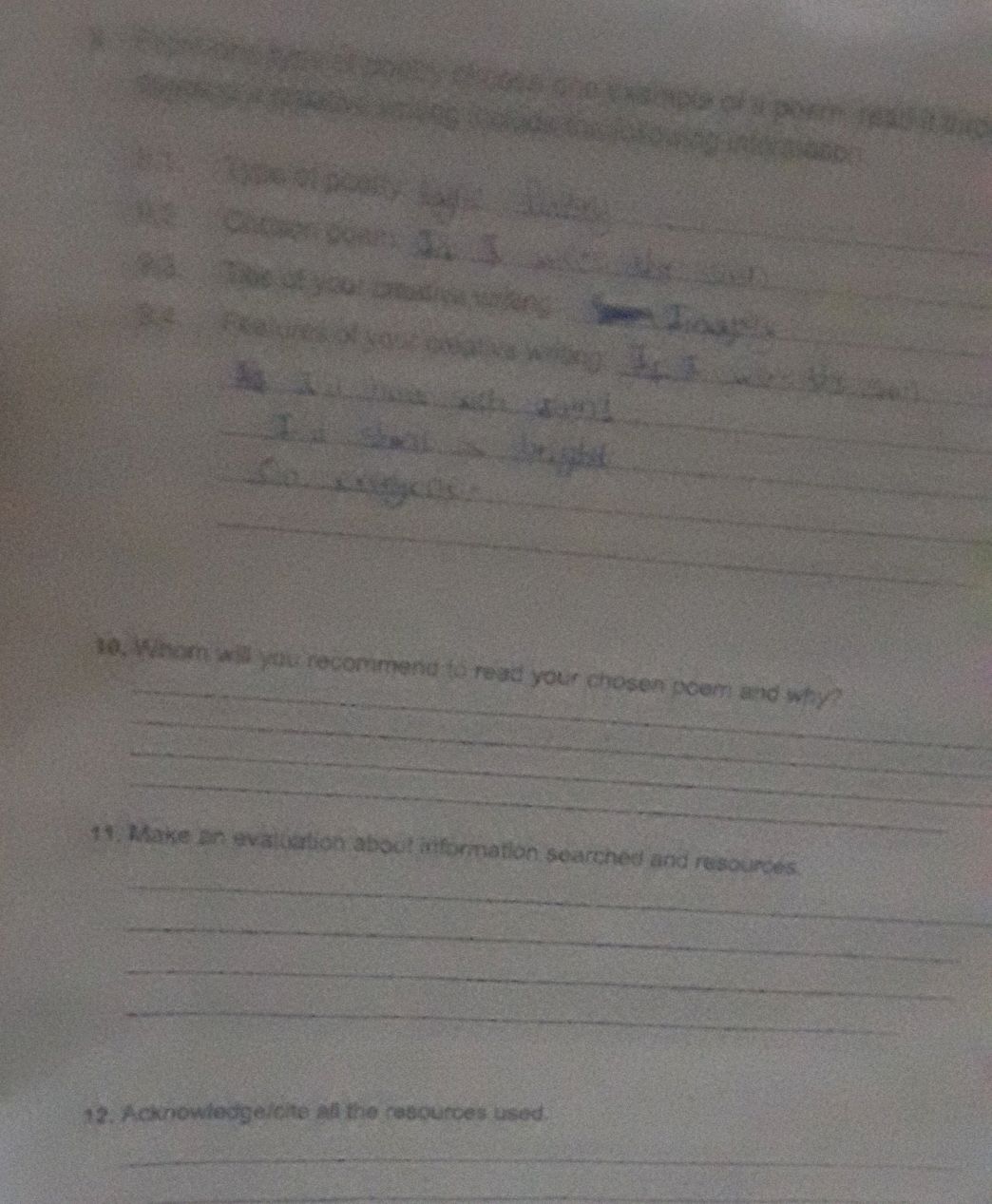 10. Whom will you recommend to read your | StudyX