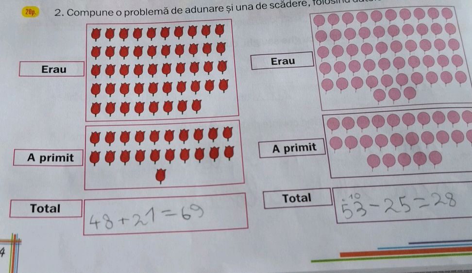 2. Compune o problemă de adunare şi una de | StudyX