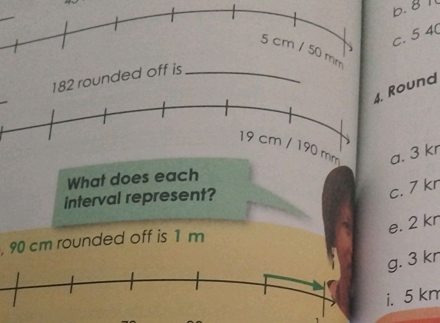 182 rounded off is _ What does each interval