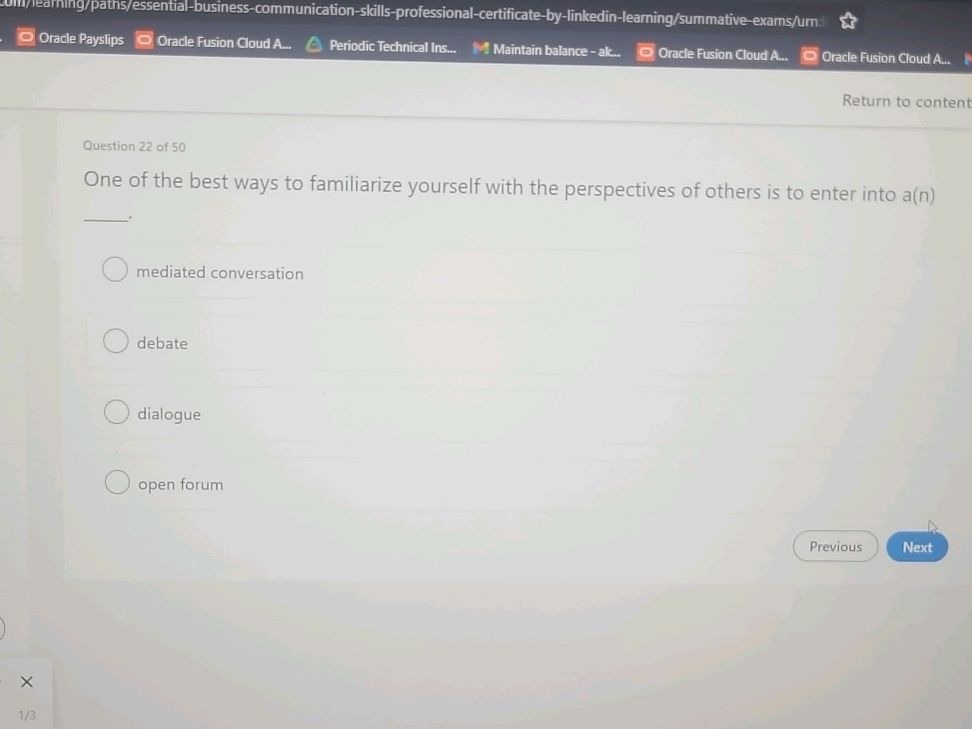 Question 22 of 50 One of the best ways to