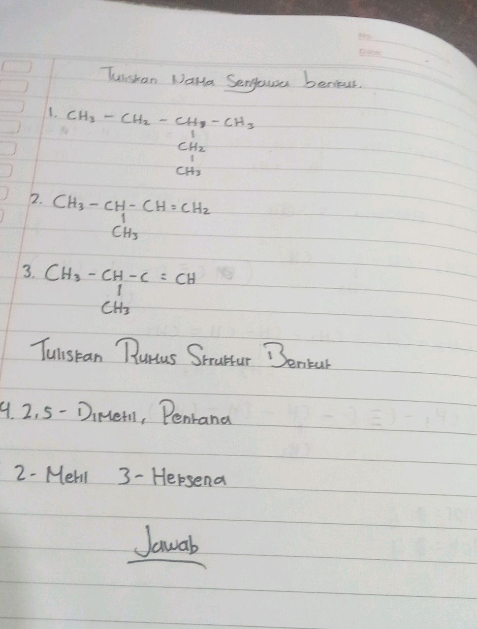 Tuliskan Nama Senyawa berikut. 1. | StudyX