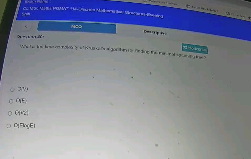 Question 40: What is the time complexity of | StudyX