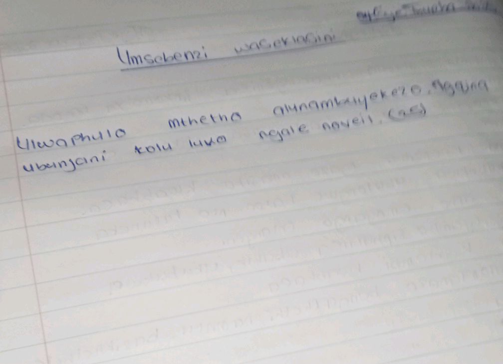 Umsebenzi Ulwaphulo mthetho alunambiyekezo. | StudyX