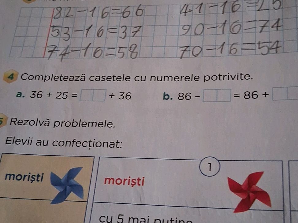 4 Completează casetele cu numerele | StudyX