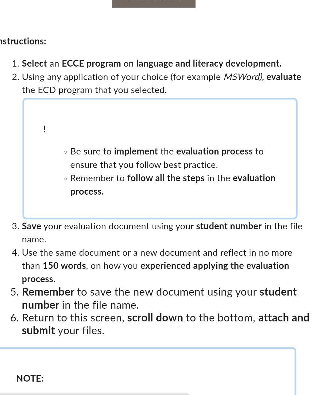 Instructions: 1. Select an ECCE program on | StudyX