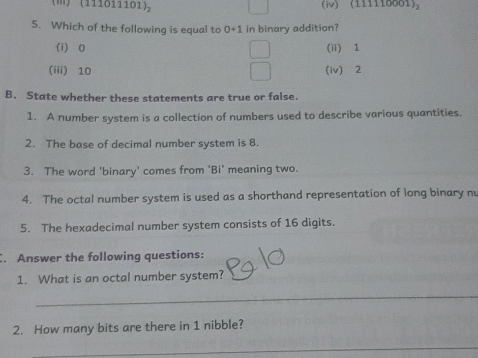 Which of the following is equal to 0+1 in