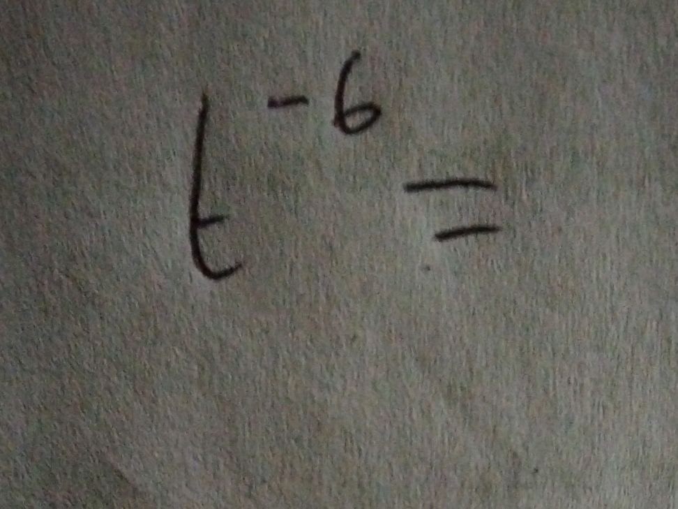 Simplify t to the power of negative 6