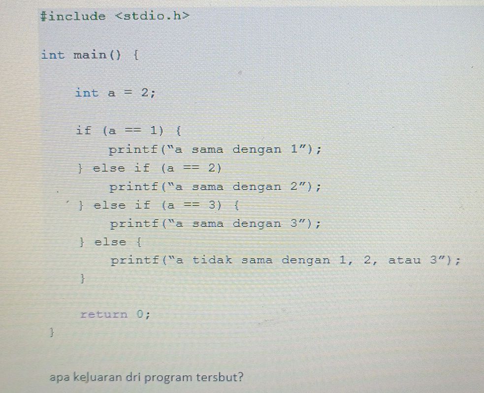 #include int main() { int a = 2; | StudyX