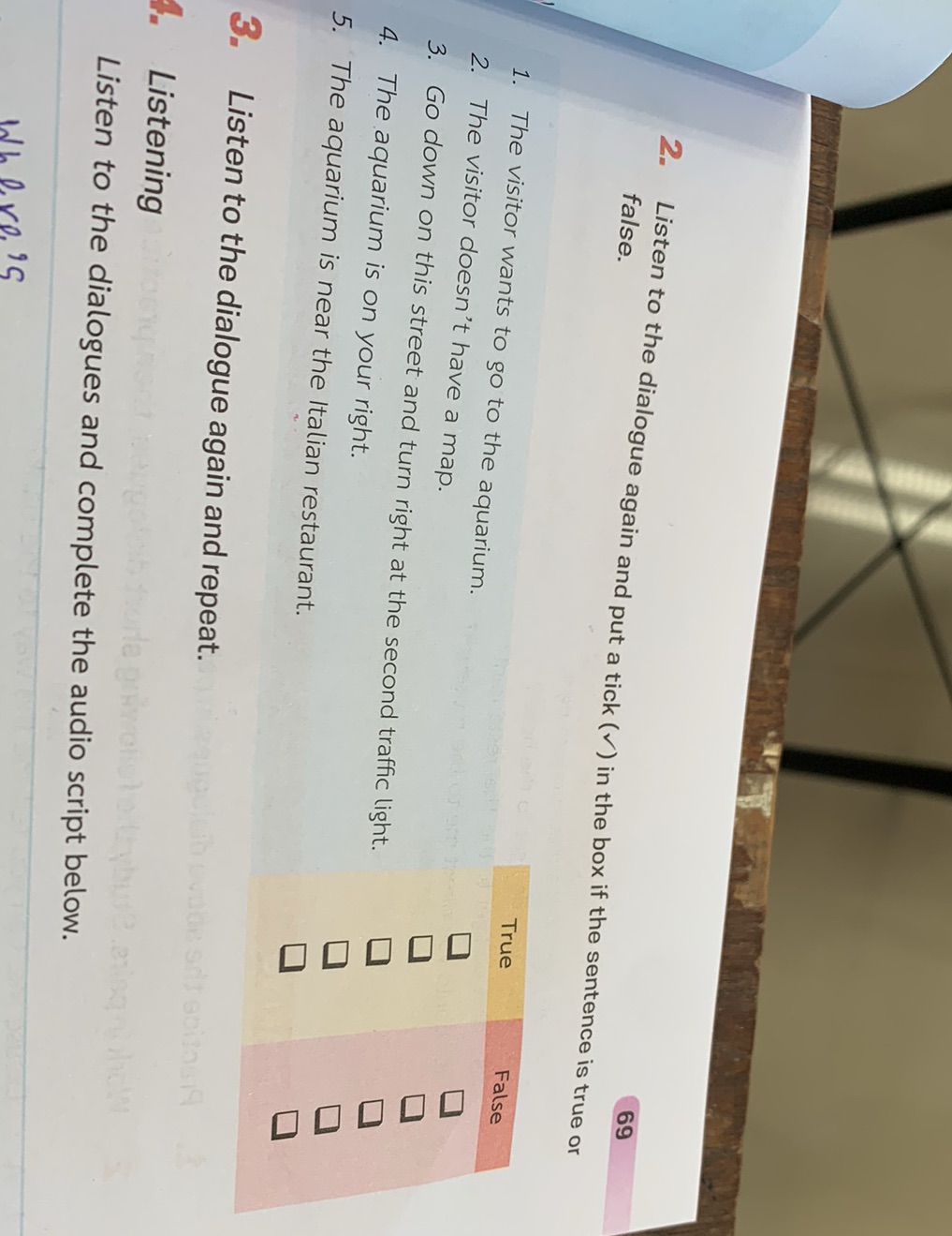 Listen to the dialogue again and put a tick | StudyX