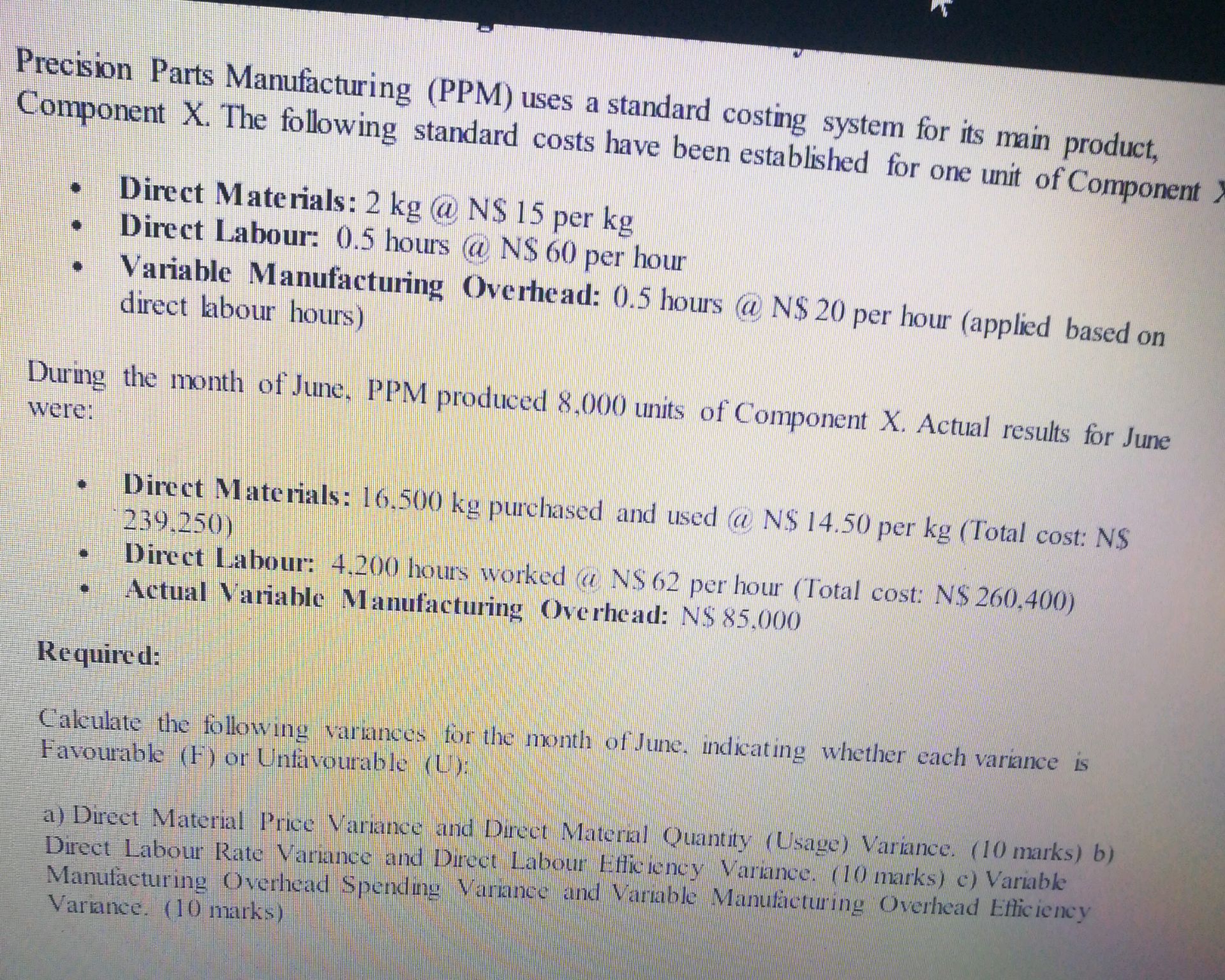 Precision Parts Manufacturing (PPM) uses a
