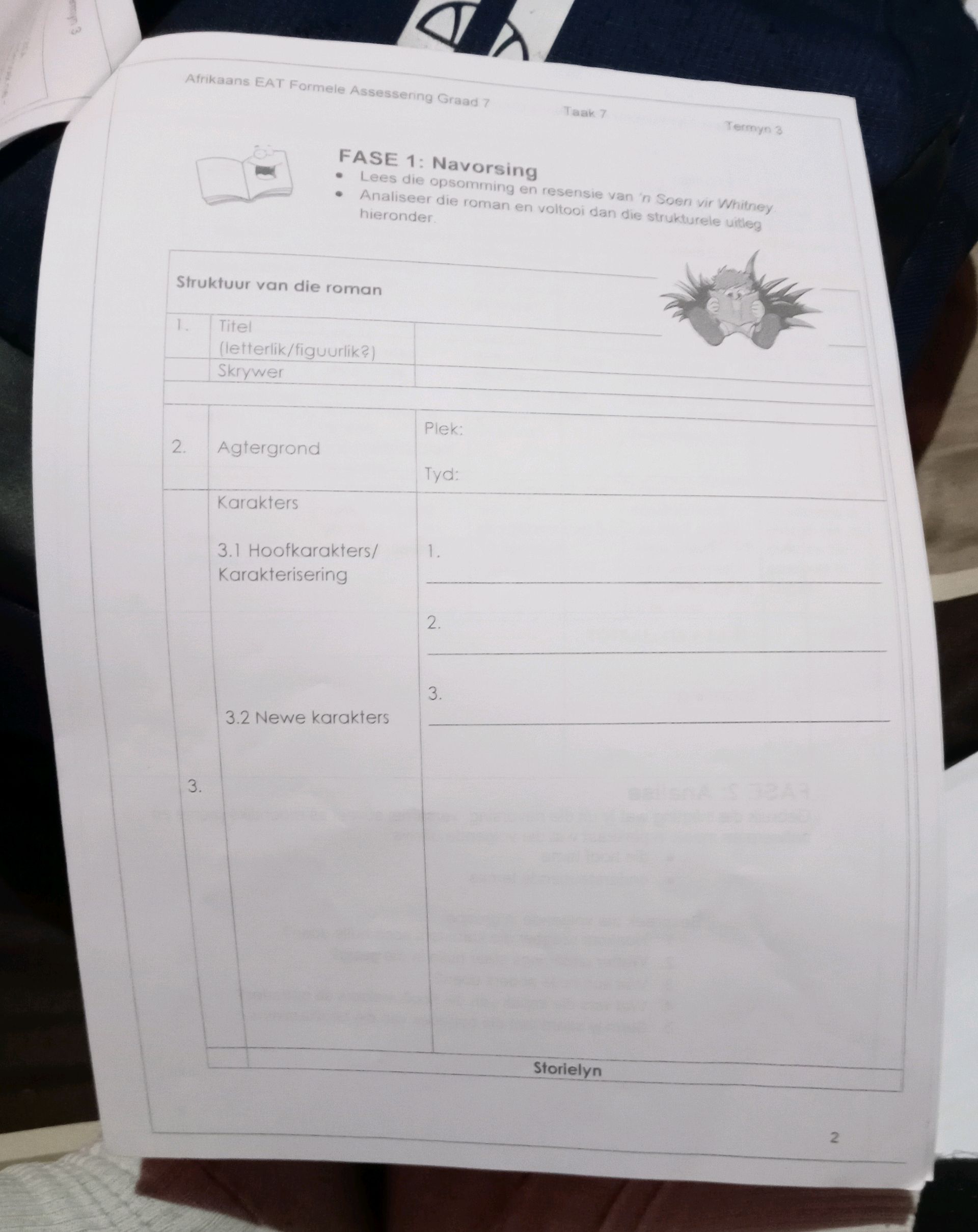 FASE 1: Navorsing * Lees die opsomming en | StudyX