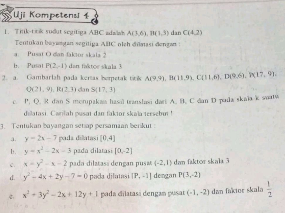 1. Titik-titik sudut segitiga ABC adalah | StudyX