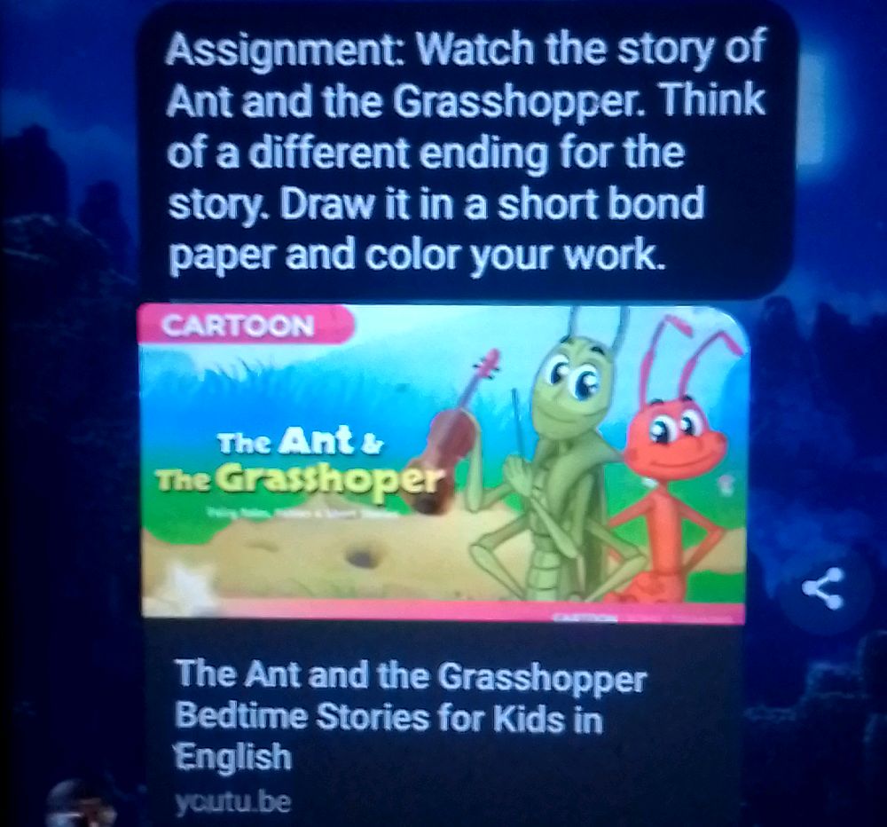 Assignment: Watch the story of Ant and the