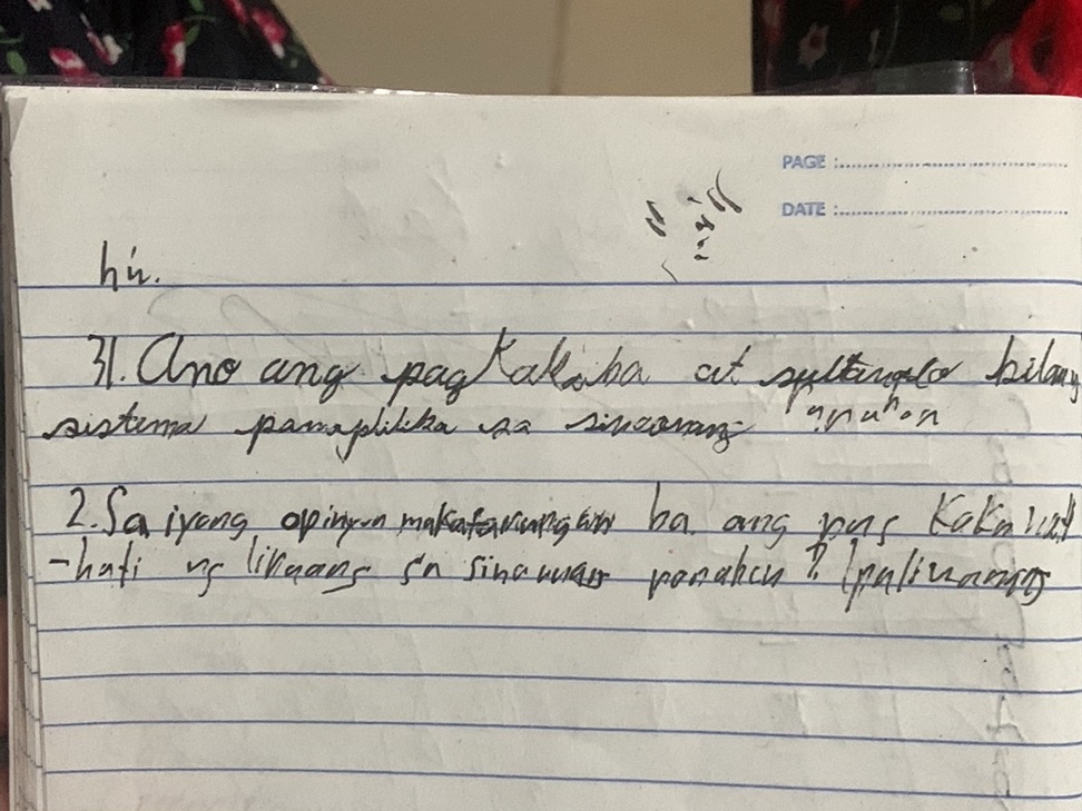 31. Ano ang pagkakaba at sultinglo bilay | StudyX