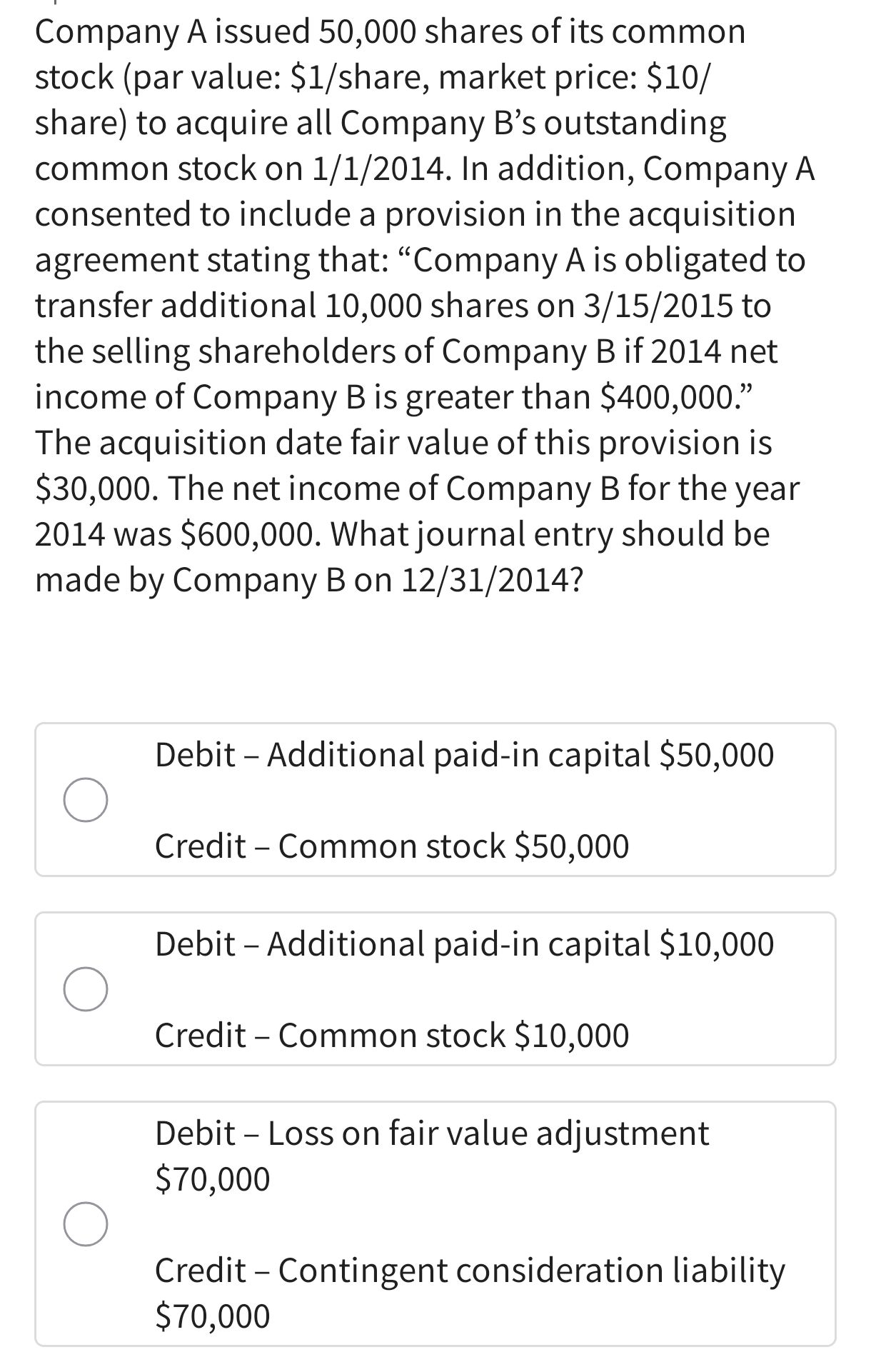 Company A issued 50,000 shares of its common | StudyX