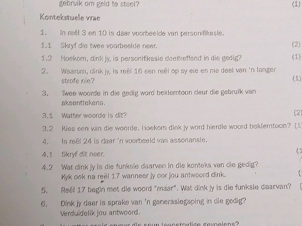 1. In reël 3 en 10 is daar voorbeelde van | StudyX