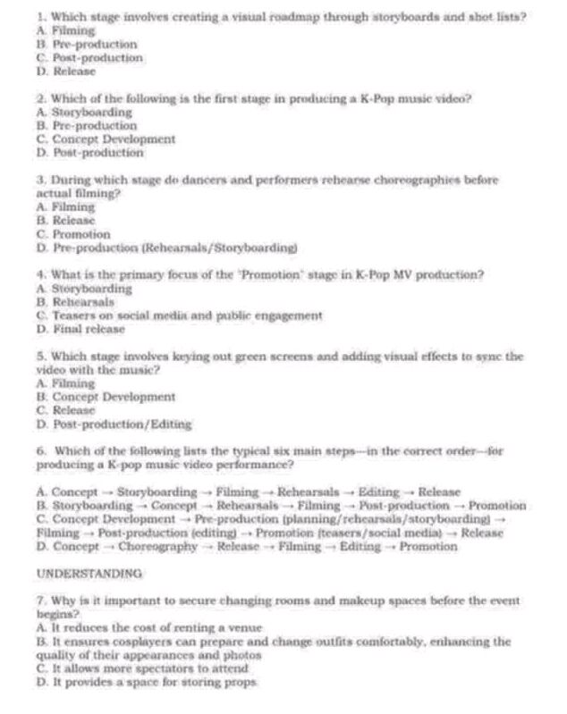 1. Which stage involves creating a visual | StudyX