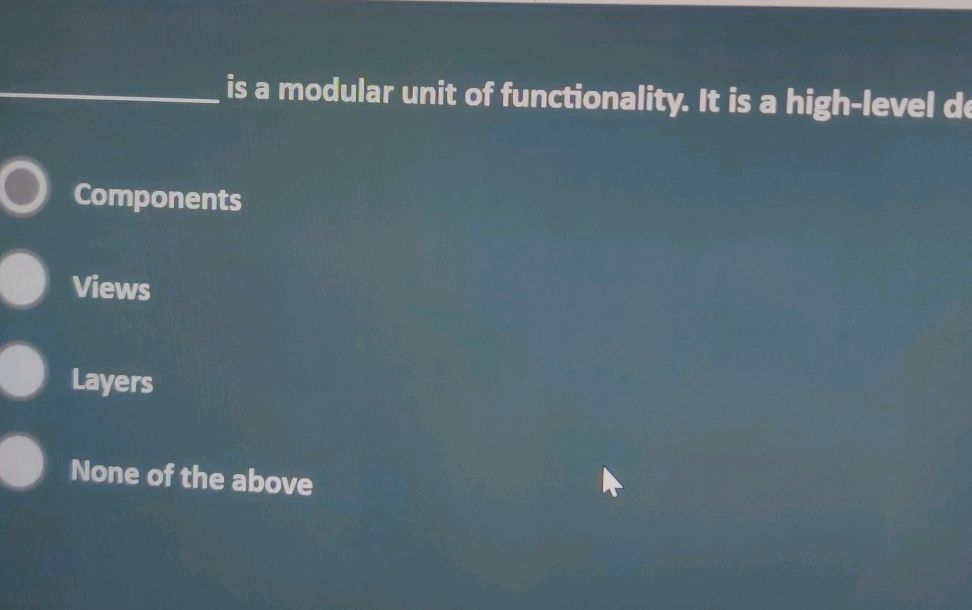 is a modular unit of functionality. It | StudyX